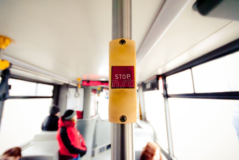 Bus stop button stock image. Image of leave, yellow, route - 29745905