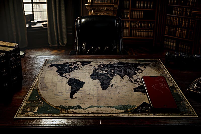 Red Button on Smartphone Displaying Nuclear Threat on World Map in ...