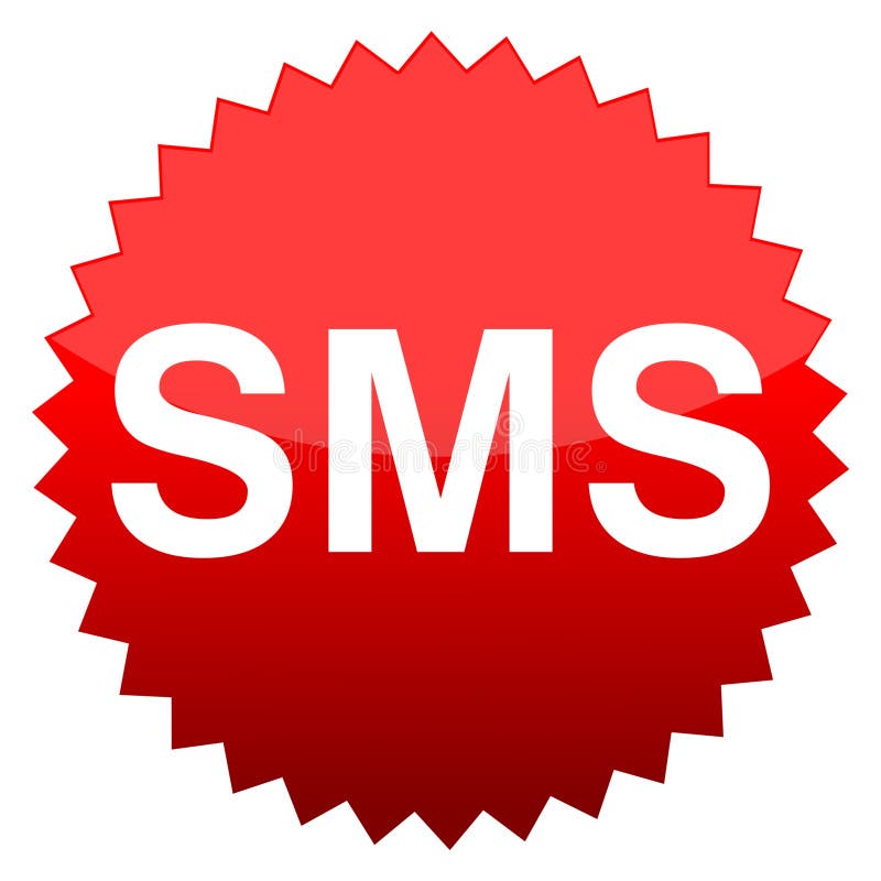 Sms button stock vector. Illustration of salutation, shape - 11719733