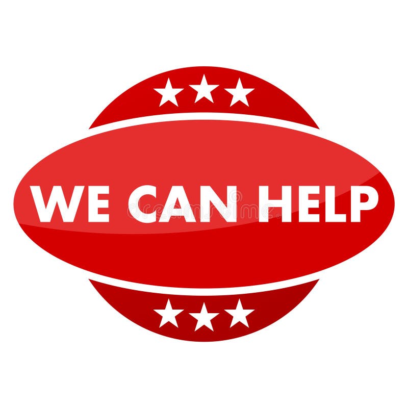 Red Button with Stars we Can Help Stock Vector - Illustration of money ...