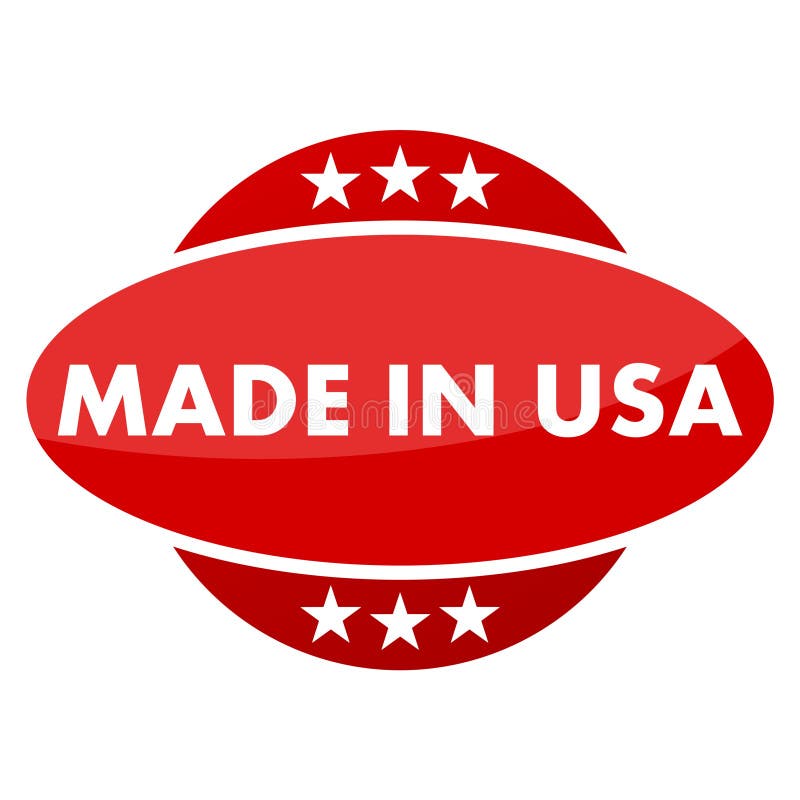 Made in the USA Symbol Logo Button Icon Stock Vector - Illustration of ...