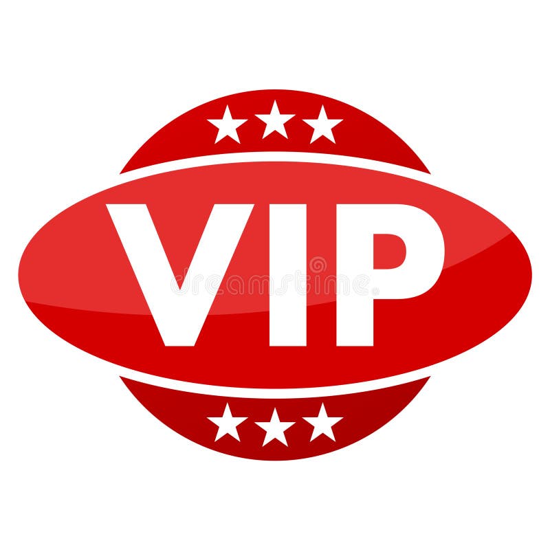 Golden Red Vip Member Only Membership Badge With Stars Stock ...
