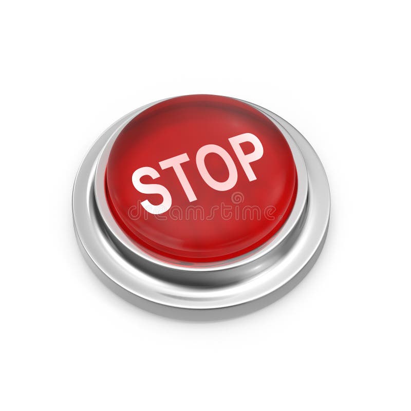 Red Button Stop stock illustration. Illustration of power - 260813475