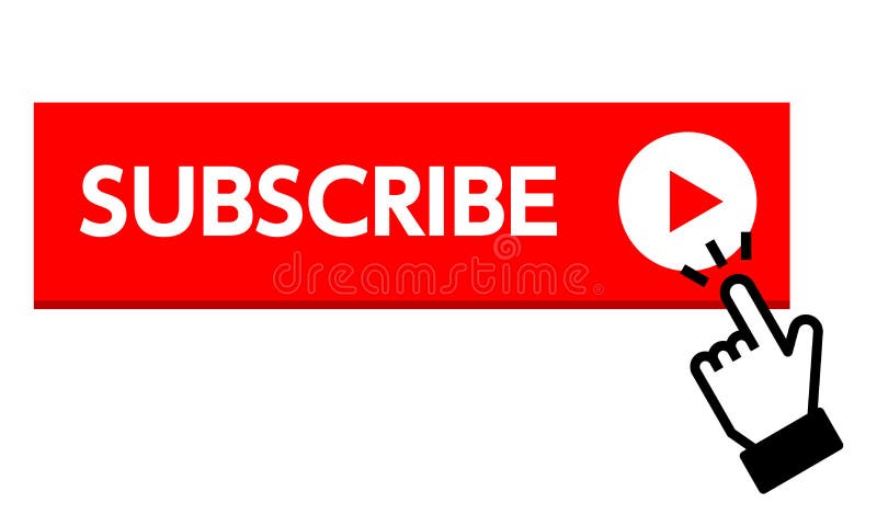 Red Button Subscribe of Channel Vector Isolated on White Background ...