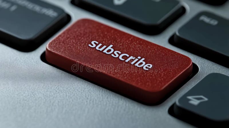 Red Button with "subscribe" Text on the Keyboard, Social Media Concept ...