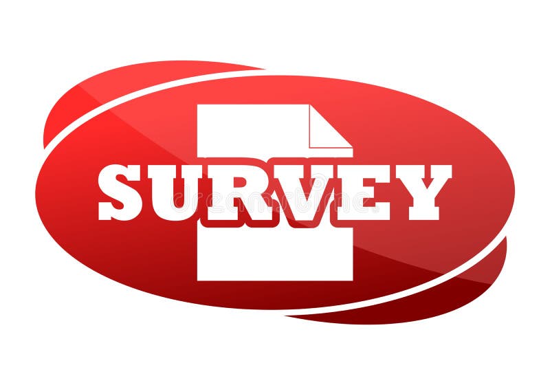 Red button survey stock illustration. Illustration of button - 93034028