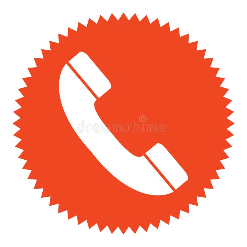 Red Button: Telephone Icon stock illustration. Illustration of call ...