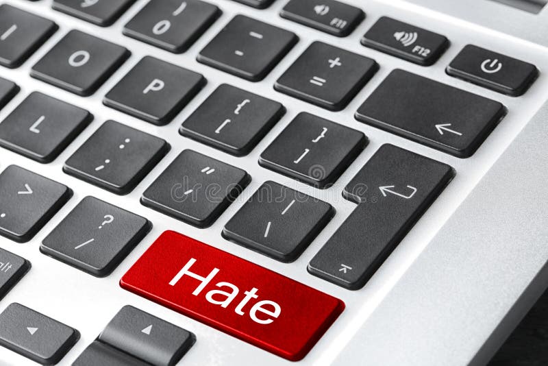 Button with Text Hate Speech on Computer Keyboard, Closeup Stock Image ...