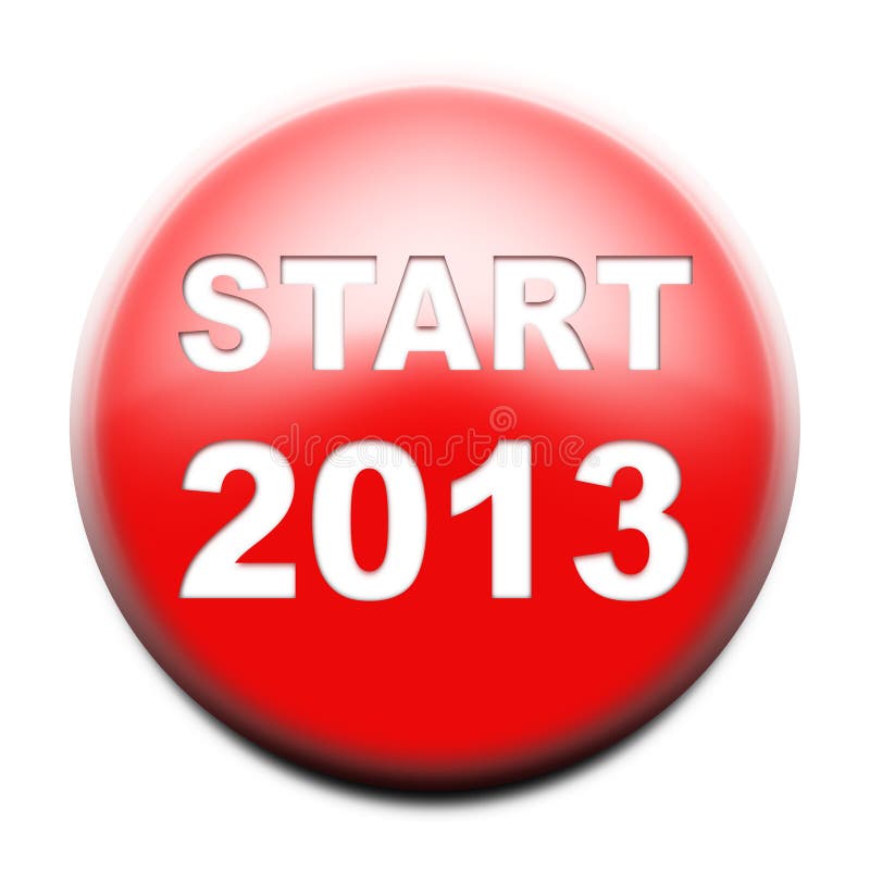 Red Button with Text Start 2013 Stock Illustration - Illustration of ...