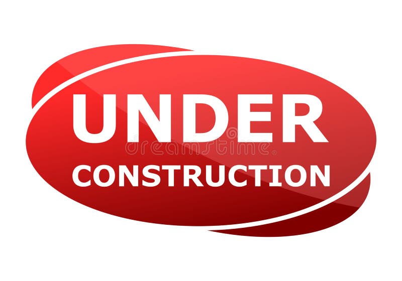 Red Button Under Construction Stock Illustration - Illustration of ...