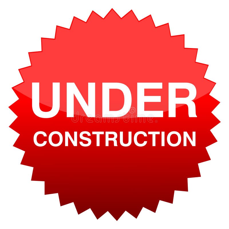 Red Button Under Construction Stock Vector - Illustration of road, chat ...