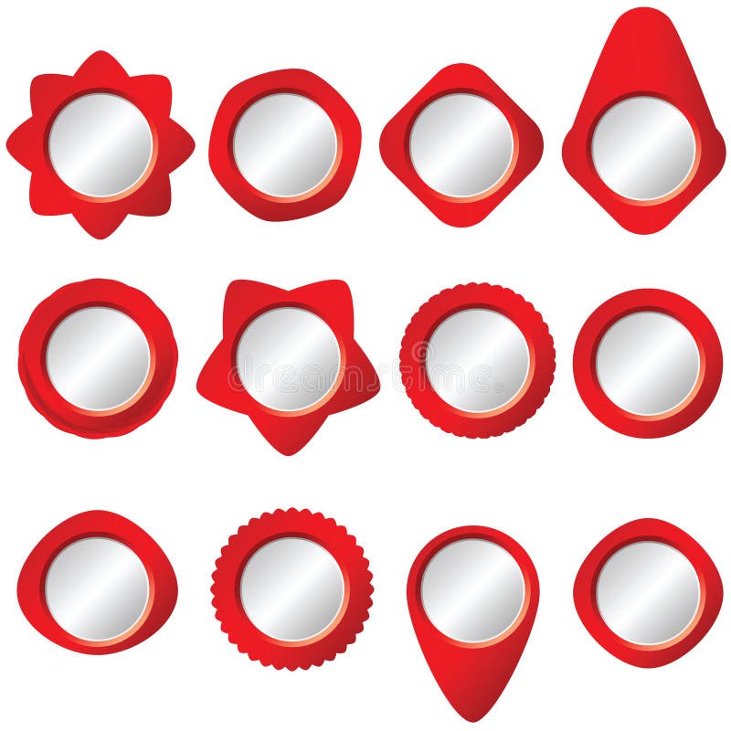 Red Button for Website Vector Illustrtion Stock Vector - Illustration ...