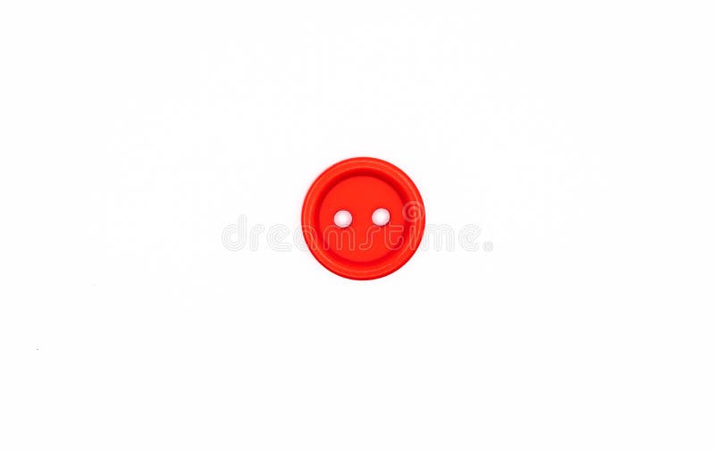 Red Button on a White Background. Each is Filmed Separately. Isolate ...