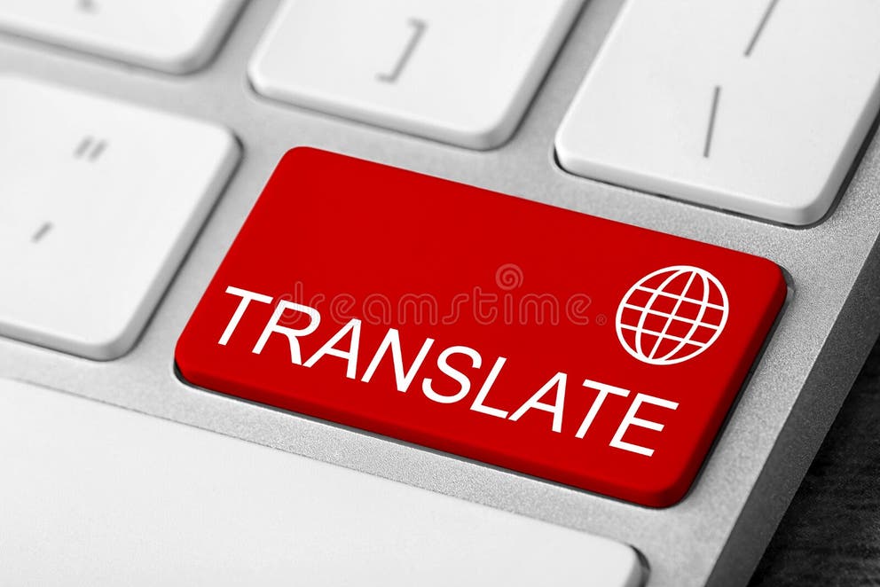 Red Button with Word TRANSLATE on Computer Keyboard, Closeup View Stock ...