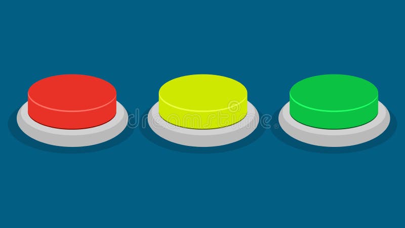 Red Button. Yellow Button and Green Button Stock Vector - Illustration ...