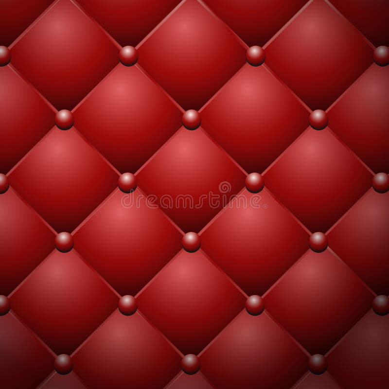 Red Buttoned Leather Upholstery Vector Texture Stock Illustration ...