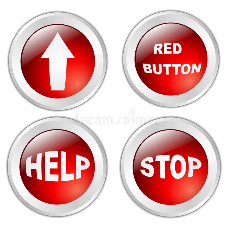 Red buttons stock vector. Illustration of prohibition - 20884597