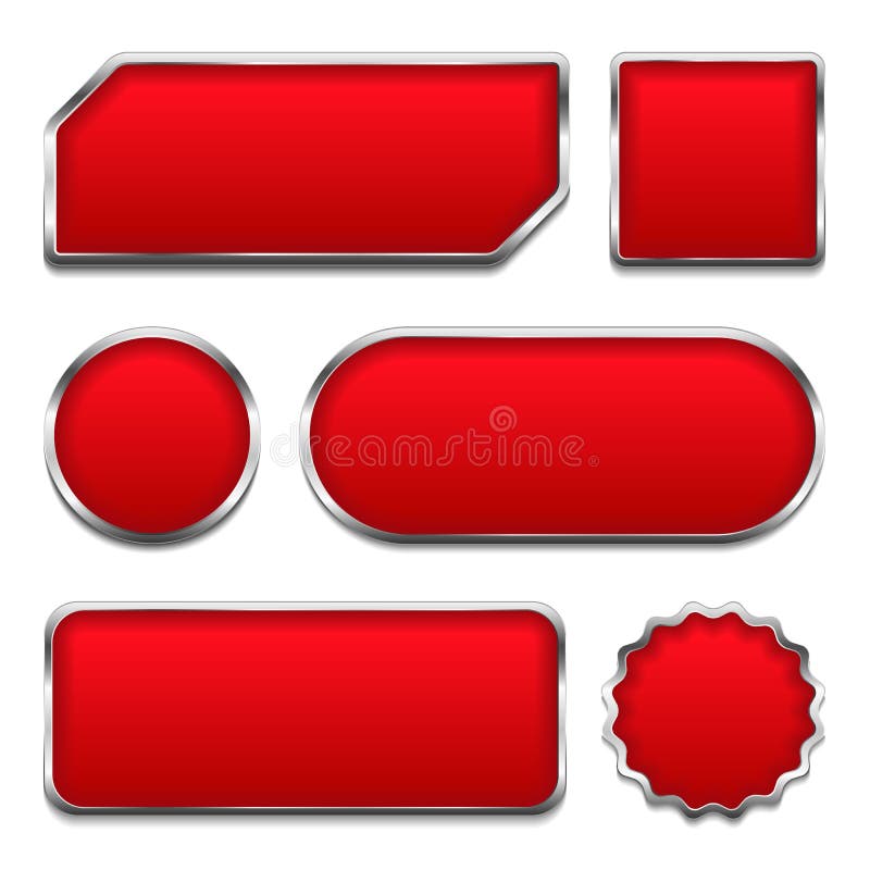 Blue web buttons long stock vector. Illustration of click - 9724706