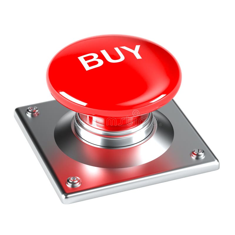 Red Buy Button on Transparent Background is Waiting To Be Pushed Stock ...