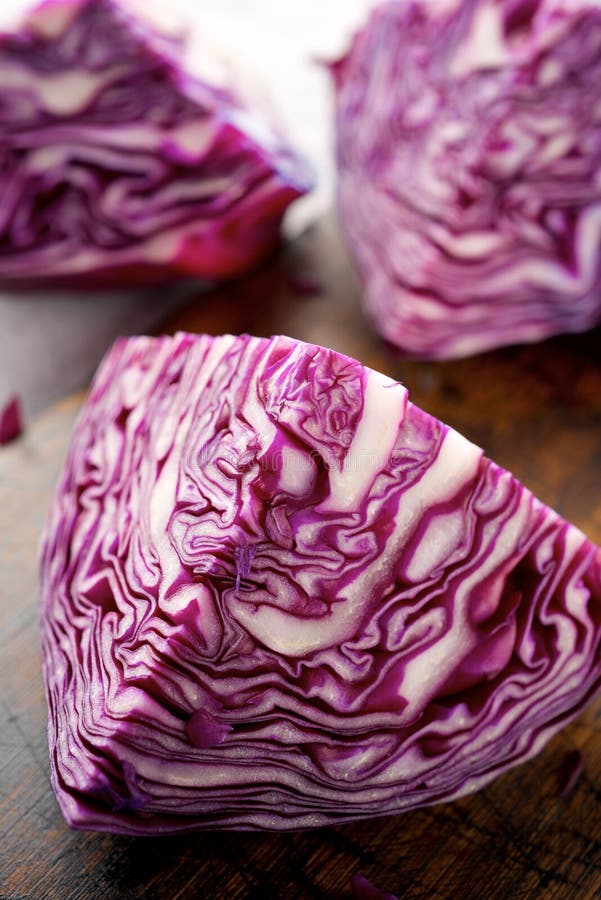 Red cabbage pieces stock image. Image of cuisine, gourmet - 266046461