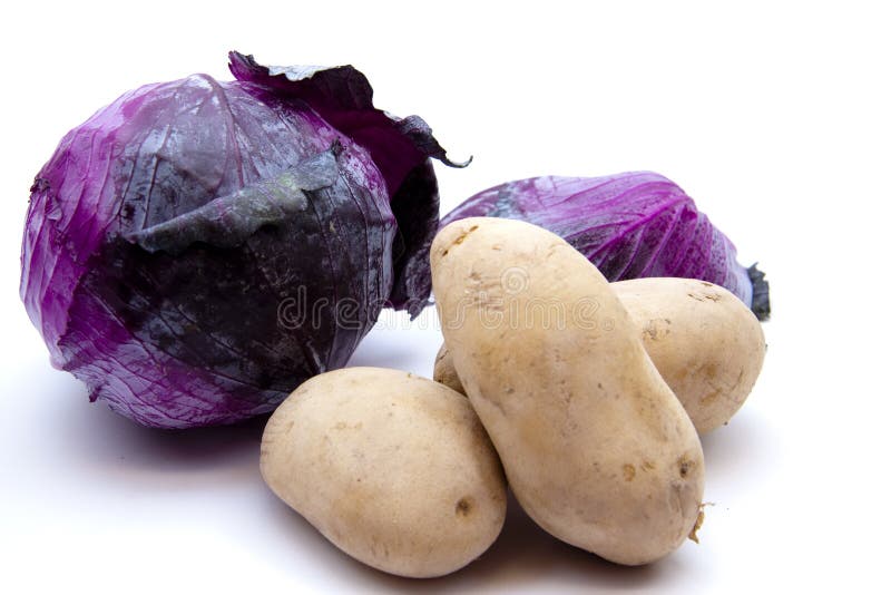 Red cabbage and potatoes stock photo. Image of cabbage - 34824456
