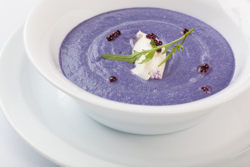 Red cabbage puree soup stock image. Image of healthy - 81697141