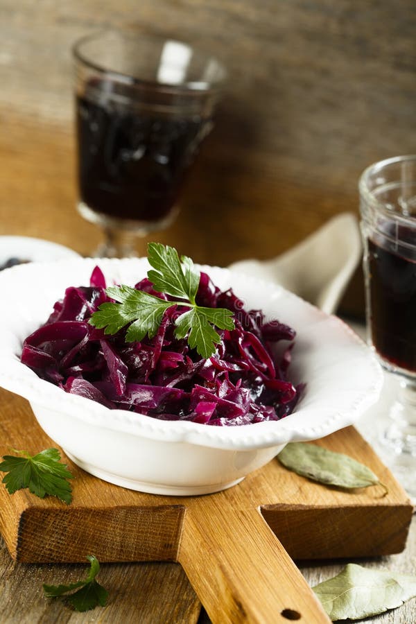 Red Cabbage with Spices and Red Wine Stock Photo - Image of food ...