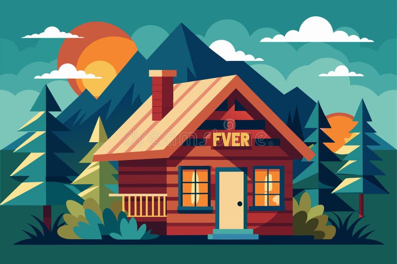 A Red Cabin with a Sign that Says Fever on the Front, Cabin Fever ...