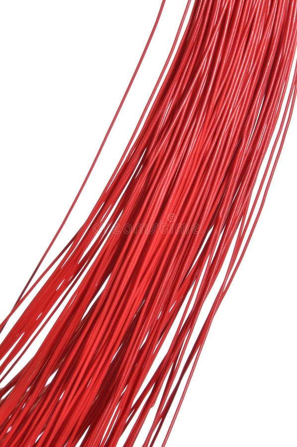 Red cable bunch stock image. Image of colorful, network - 22791863