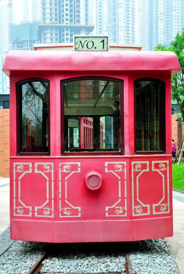 Red Cable Car stock photo. Image of tracks, terminal - 26979792