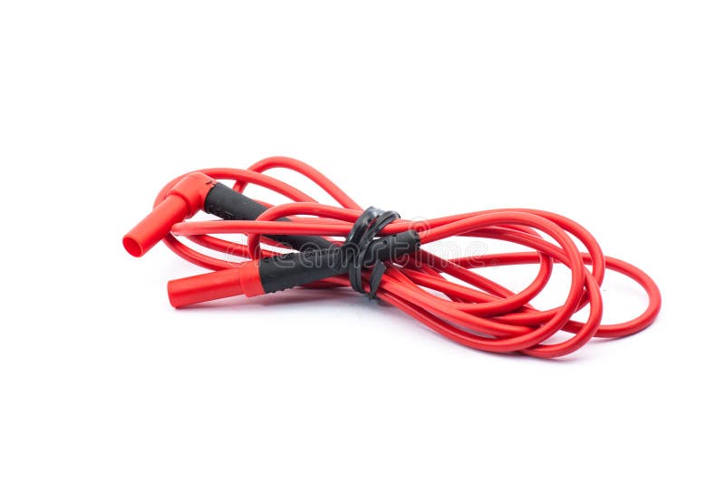 Red Cable of Multimeter on White Background Stock Image - Image of ...