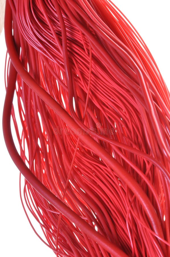 Red cables stock image. Image of connection, colorful - 28180427