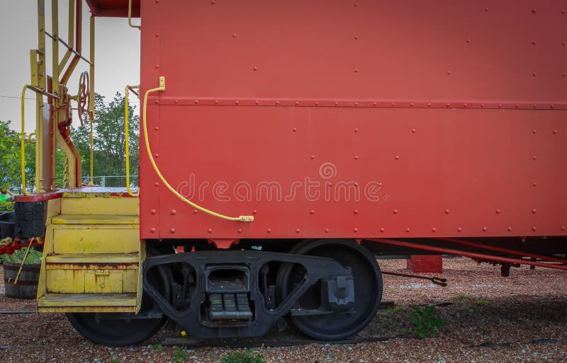 Red Caboose stock photo. Image of caboose, railroad - 263381618