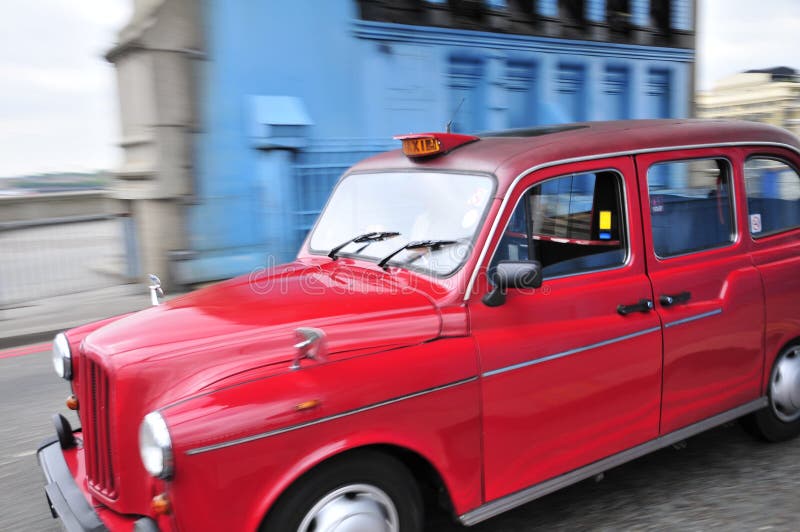 Old red taxi in London stock photo. Image of england - 20260084