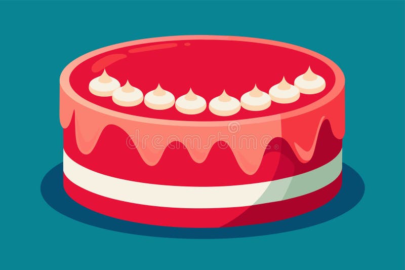 Red Cake with White Icing Against a Blue Backdrop, Red Velvet Cake ...