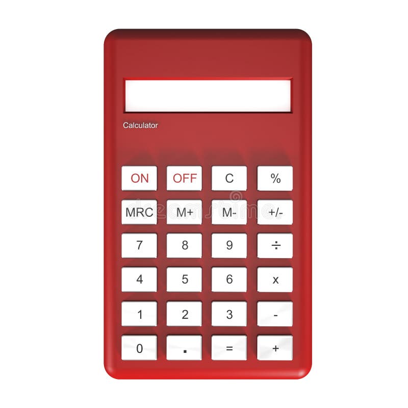 Red calculator stock illustration. Illustration of multiply - 16021284