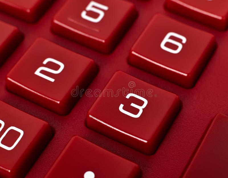Red calculator stock image. Image of calculator, close - 55104575