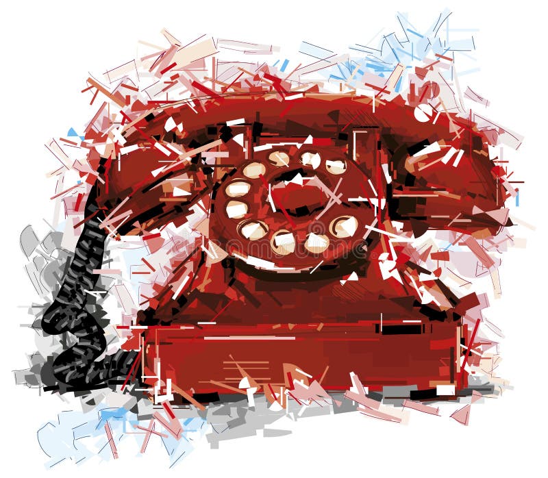 The Red Call stock illustration. Illustration of cable - 42750880