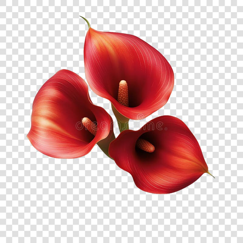 Red calla lilies stock illustration. Illustration of floral - 341487960
