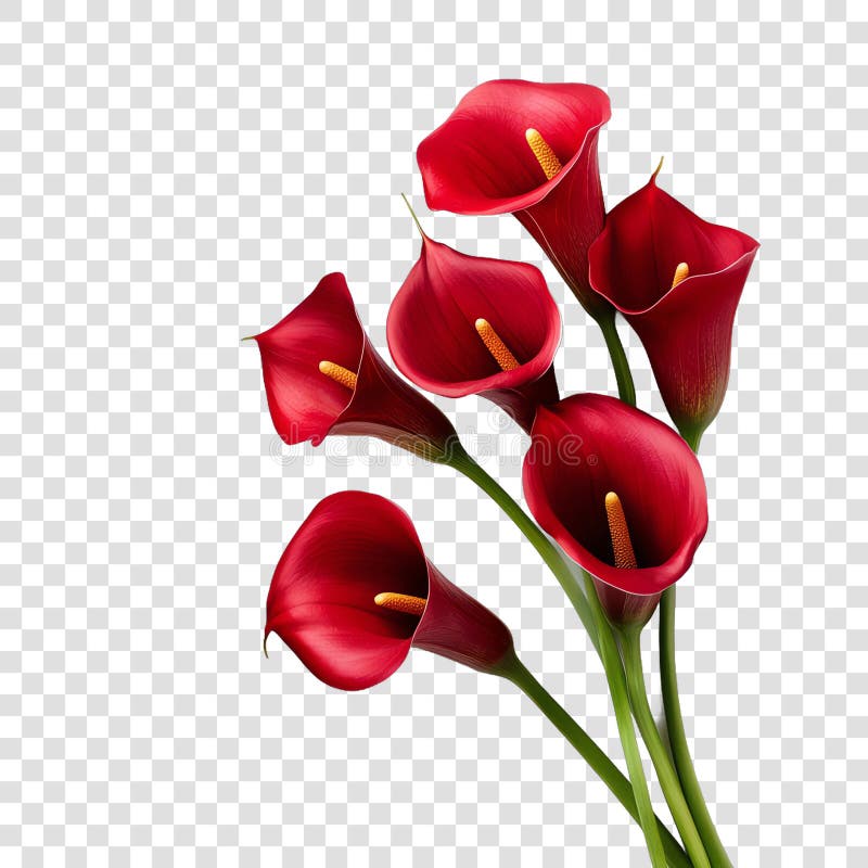 Red calla lilies stock photo. Illustration of soft, garden - 341487974