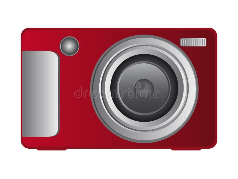 Set of Color Compact Digital Cameras Stock Illustration - Illustration ...