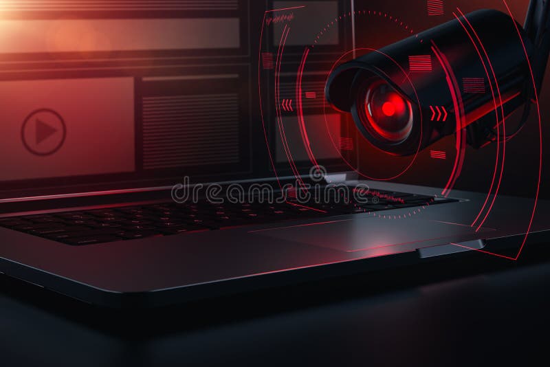 Surveillance Camera is Focusing on a Computer for Possible Leak of ...