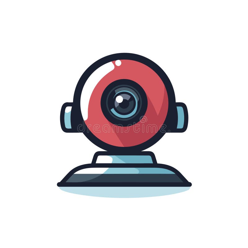 Vector of a Red Camera with a Long Lens on Top of it Stock Vector ...