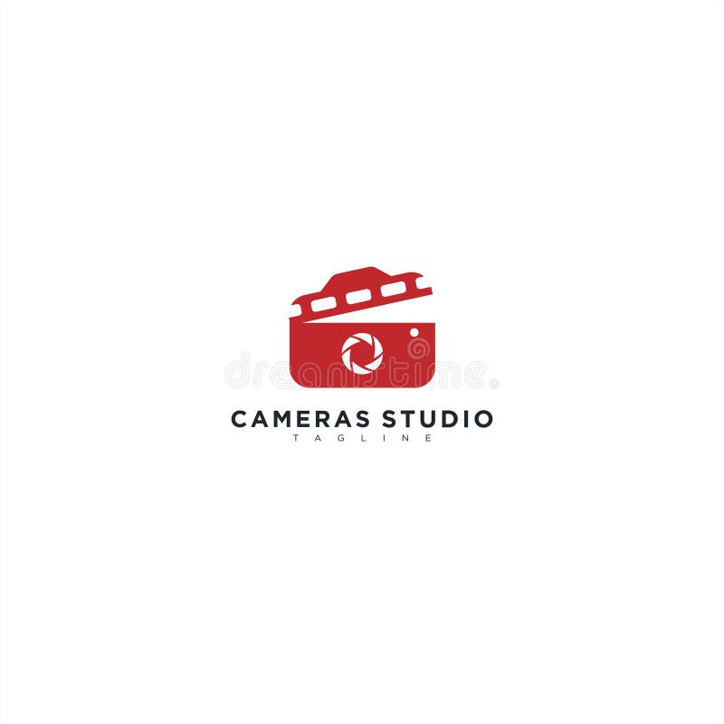 Red Camera Wood Studio Production Logo Stock Vector - Illustration of ...