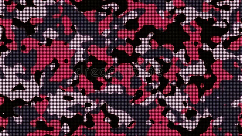 Red Camouflage Seamless Pattern. Abstract Camo from Hexagonal Elements ...
