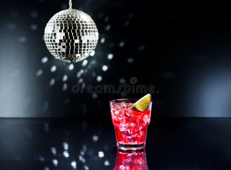 Red Campari Cocktail stock photo. Image of elegant, lemon - 30904406