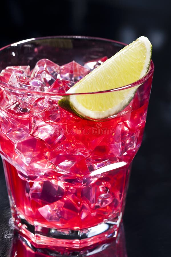 Red Campari Cocktail stock image. Image of berry, garnish - 30904453
