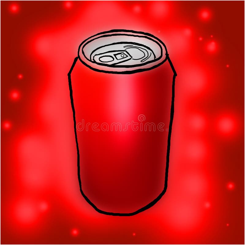 Red can stock illustration. Illustration of froth, nutrition - 43516320