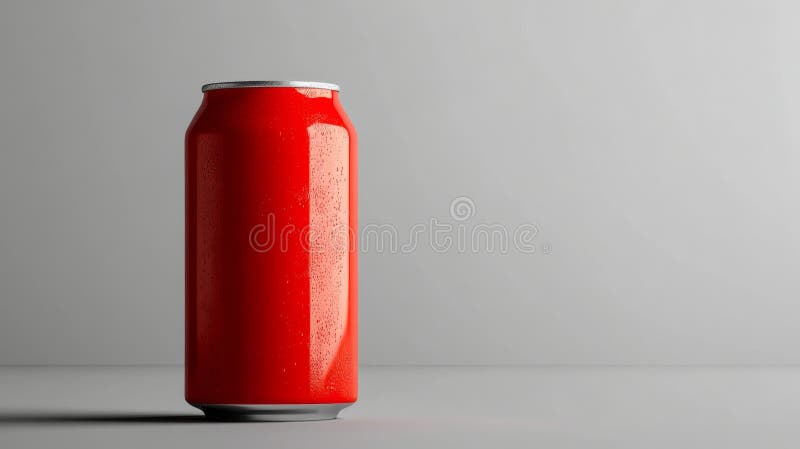 A Red Can of Soda is Sitting on a Table Stock Illustration ...