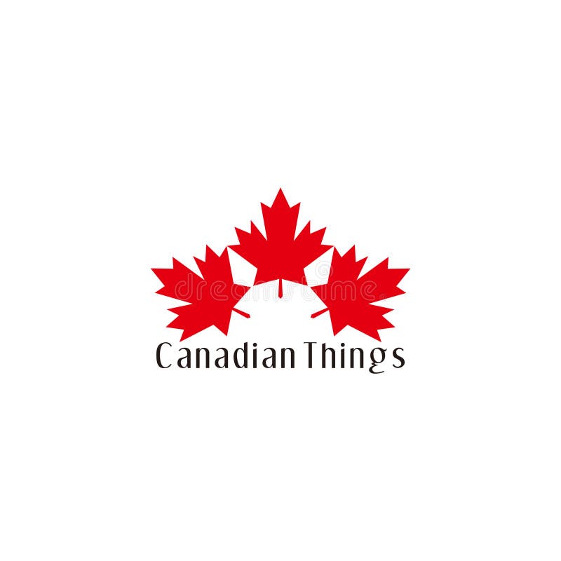 Red Canadian Leaf Circle Logo Vector Stock Vector - Illustration of ...